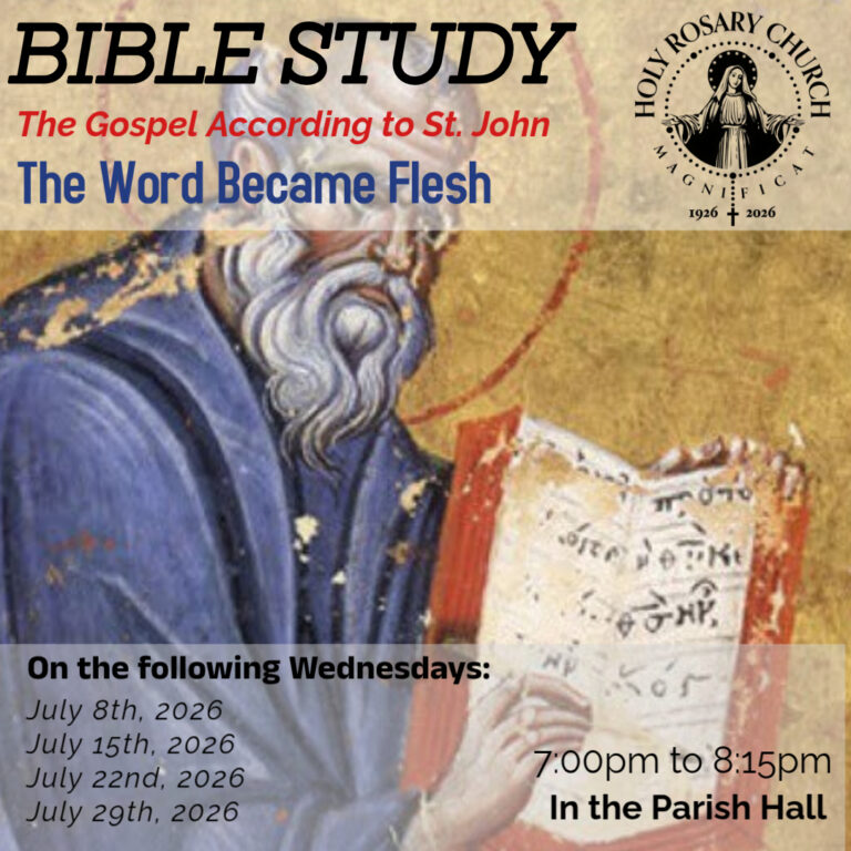 Bible Study: Gospel According to John | Holy Rosary Parish